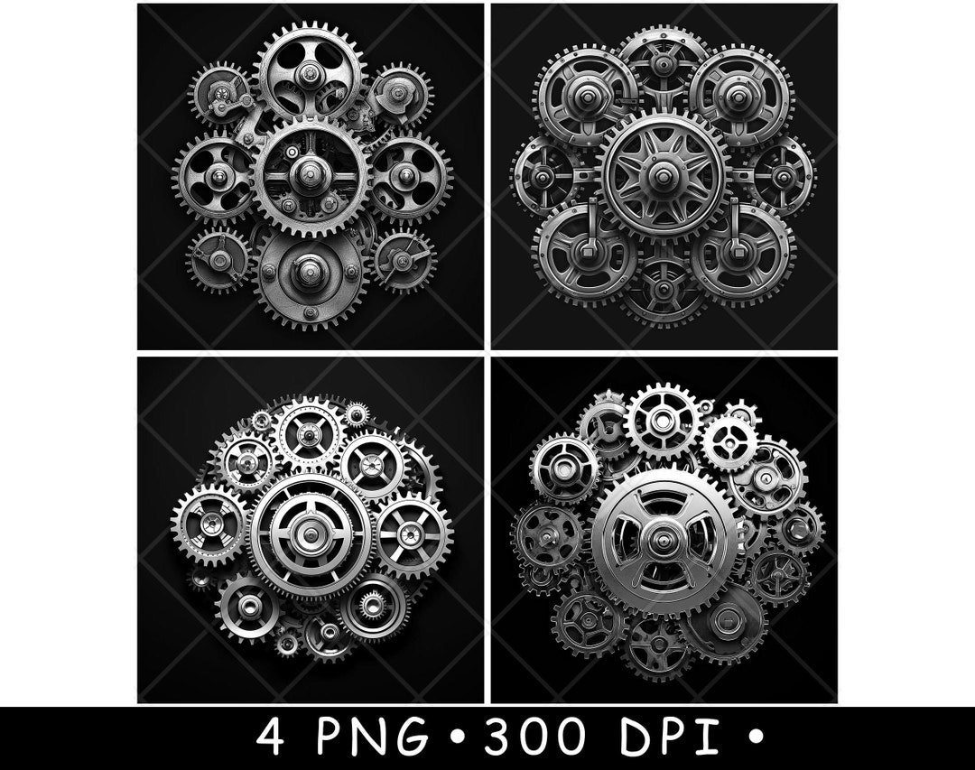 Gear Cogs Mechanical Industrial Engineering Machinery Steampunk Laser ...