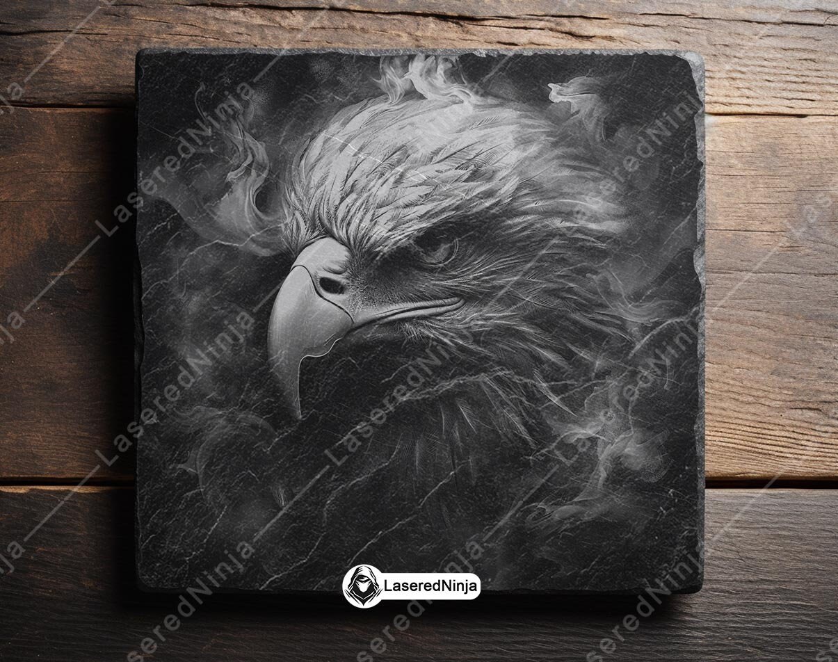 Smoky Eagle Head Bundle Black and White Raptor Portrait Designs With ...