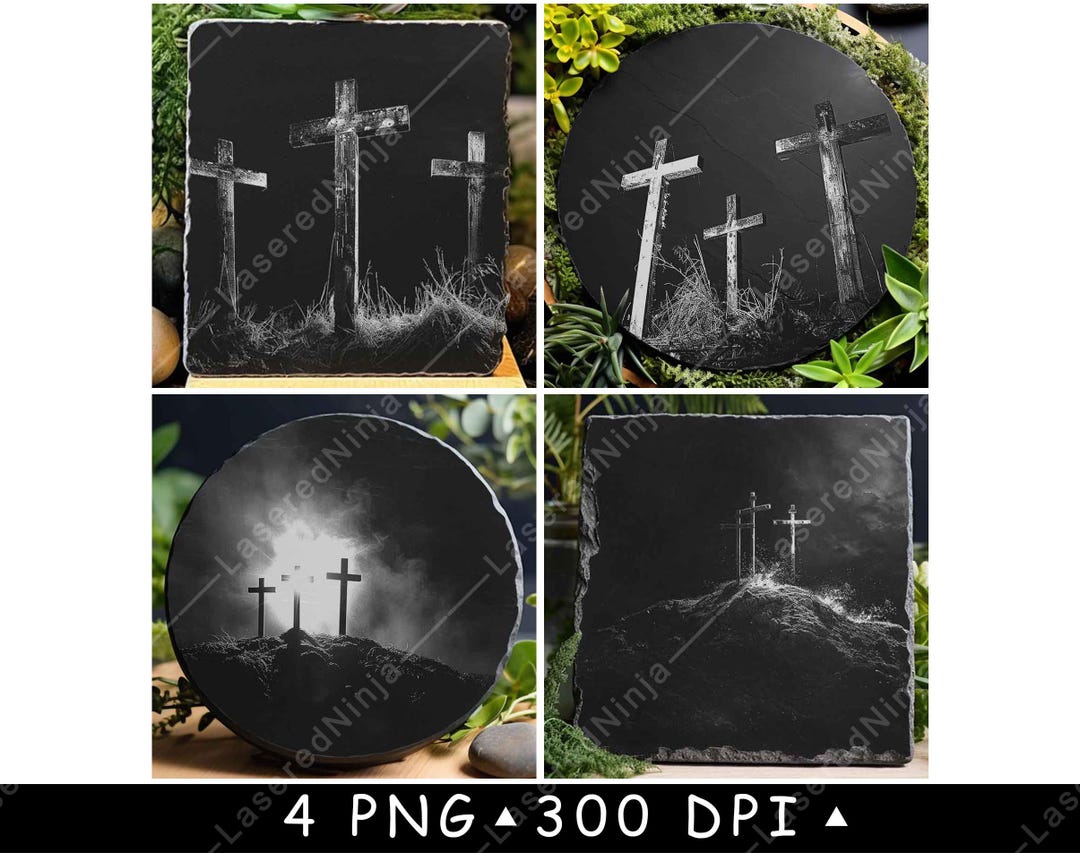 Three Crosses Calvary Spiritual Hilltop Religious Faith Laser File ...