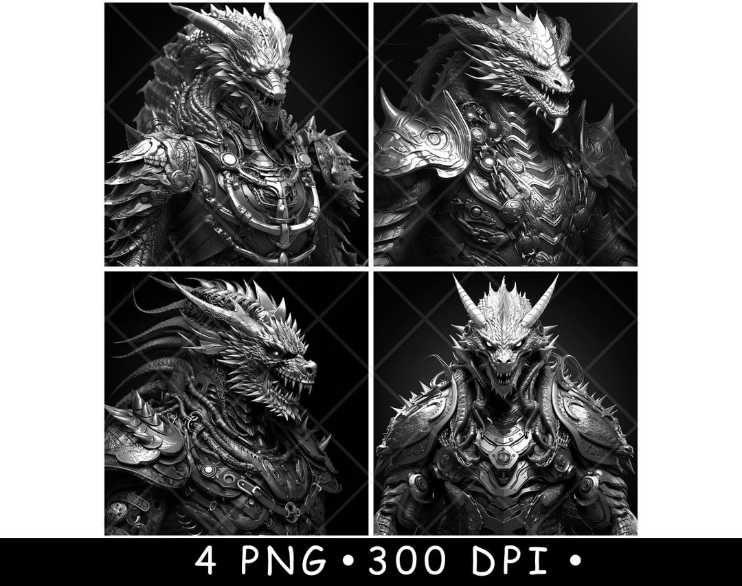 Chinese Dragon Armor Cyberpunk Beast Anthropomorphic Myth Laser File ...