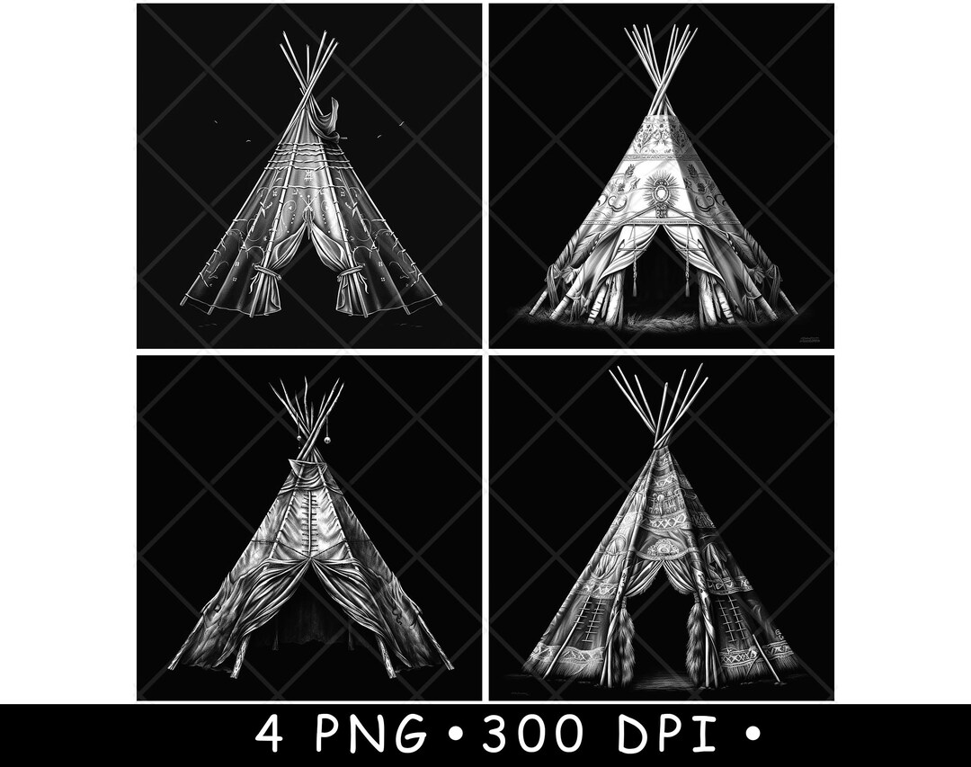 Teepee Tipi Tent House Indian Native American Navajo Home Laser File ...