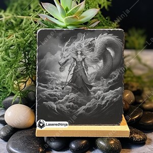 Chinese Dragon Woman Fire Serpent Myth Fantasy Warrior Laser File ...