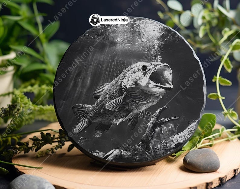 Largemouth Bass Underwater Scene Bundle – Fishing Laser Engraving ...