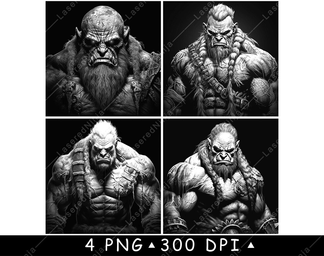 Orc Barbarian Goblin Monsters Fantasy Devil Dark Demons Laser File ...