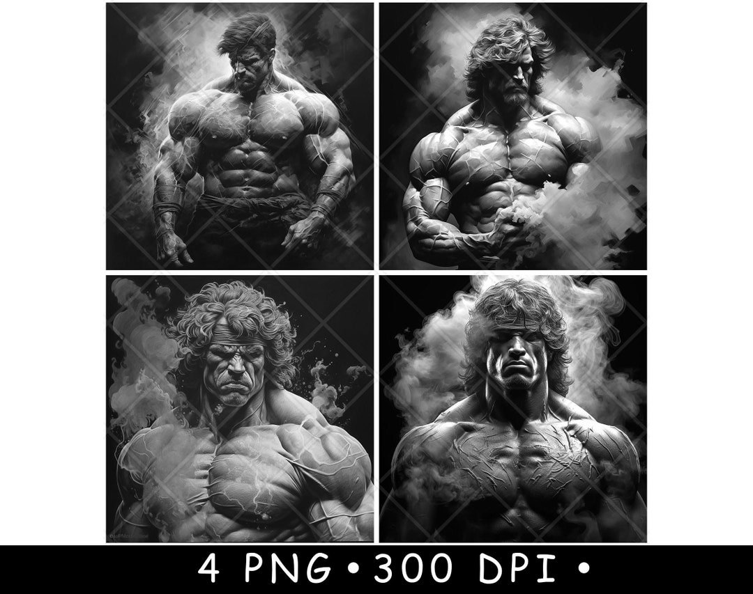 Muscular Man Strongman Bodybuilder Hard Muscle Strength Laser File ...