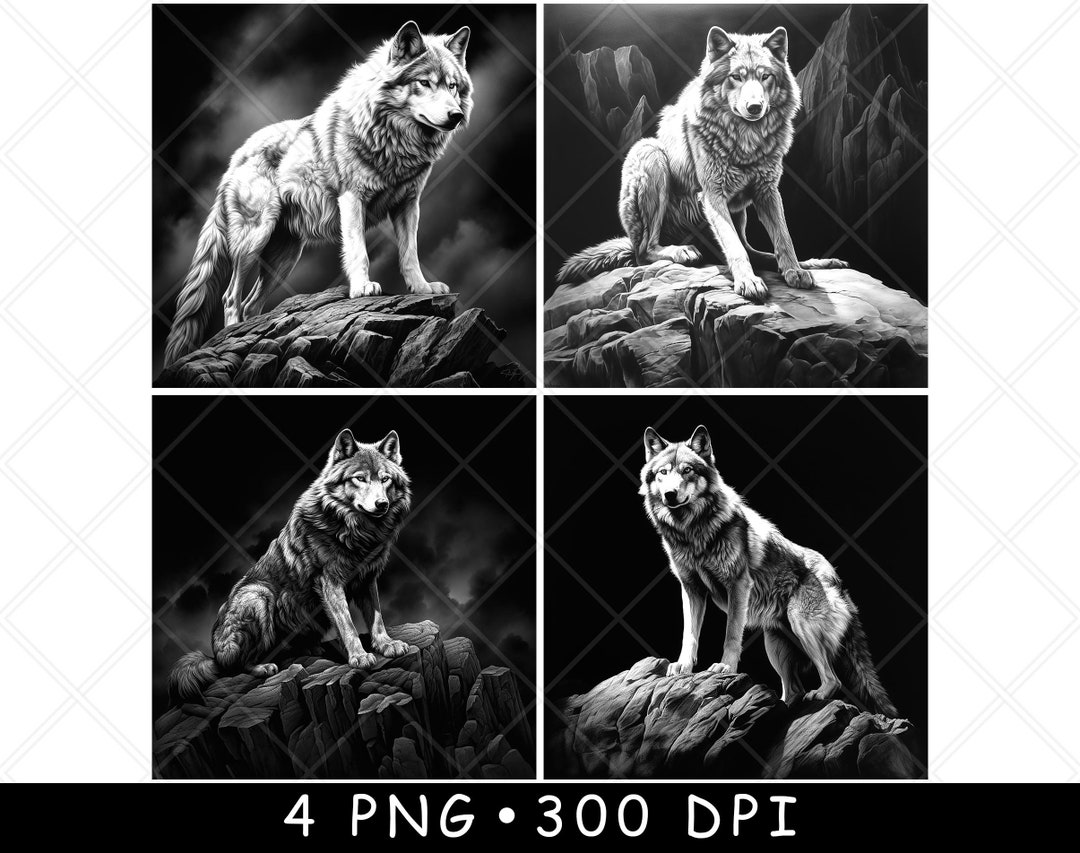 Alpha Wolf Wild Gray Animal Apex Predator Forest Mountain Laser File ...