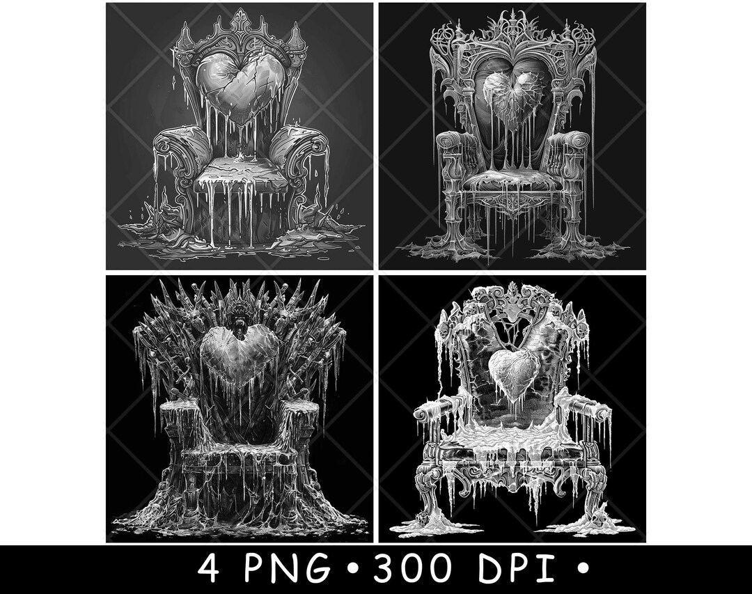 Medieval Throne Icy Heart Cold Ice Frozen King Chair Seat Laser File ...