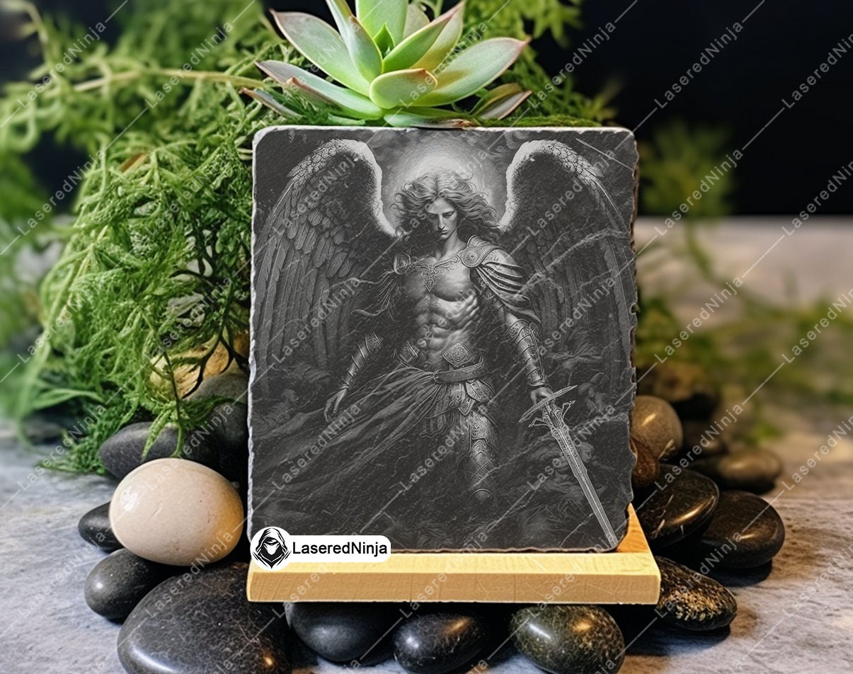 Michael Archangel Guardian Warrior St Seraph Scene Coaster Laser File ...