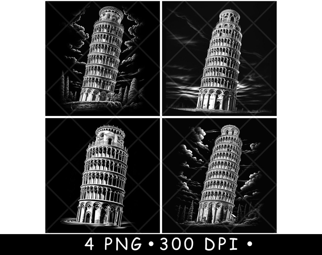 Leaning Tower of Pisa Piazza Duomo City Landmark Italy Laser File ...