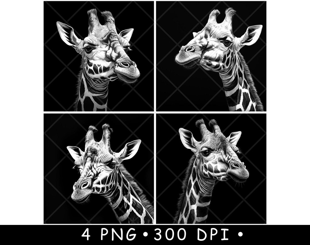 Giraffe Head Long Neck Exotic Animal Wild Savannah Safari Laser File ...