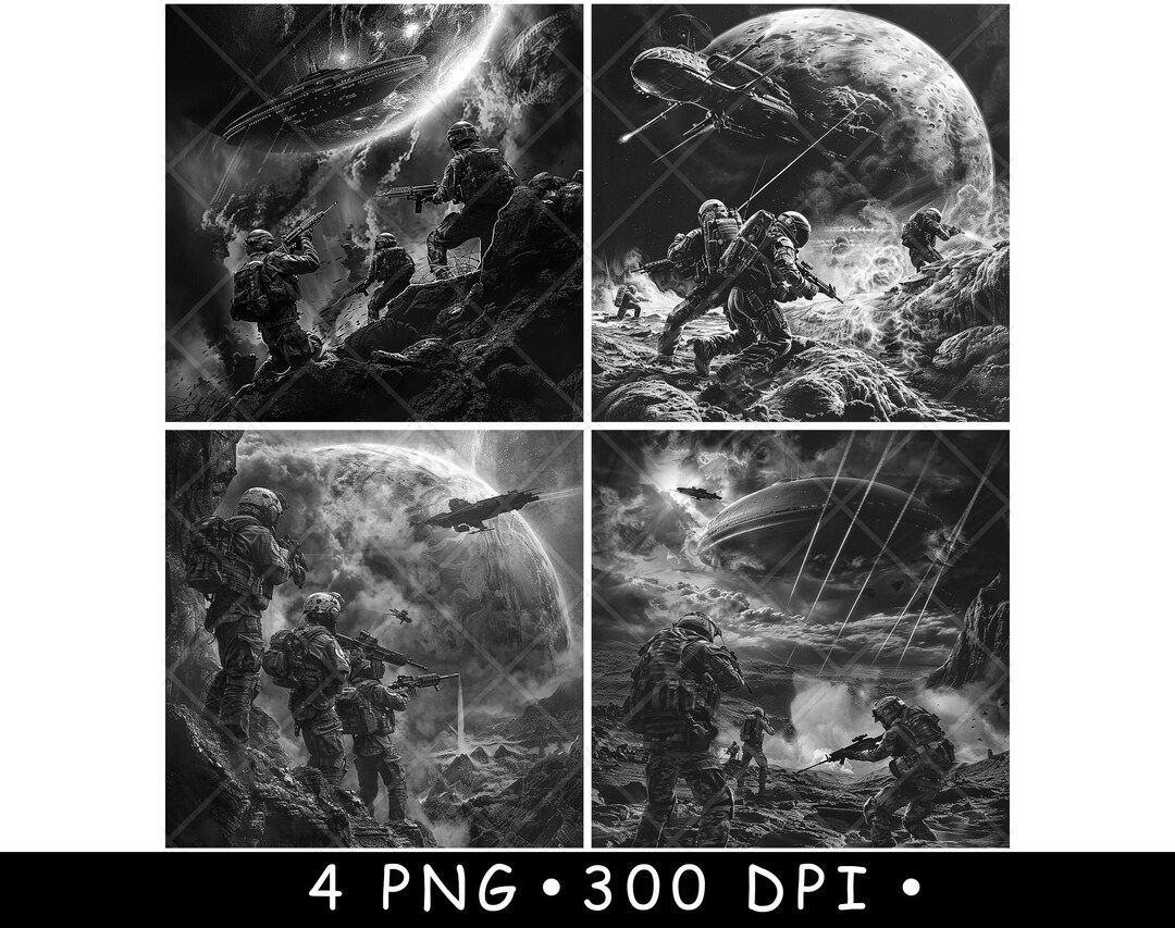 Soldiers Alien World Outer Space Invasion Galactic War Laser File ...