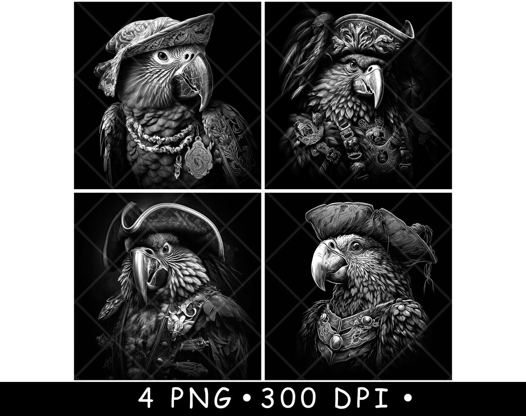 Parrot Pirate Bird Macaw Raider Hat Bandit Pet Ara Animal Laser File ...