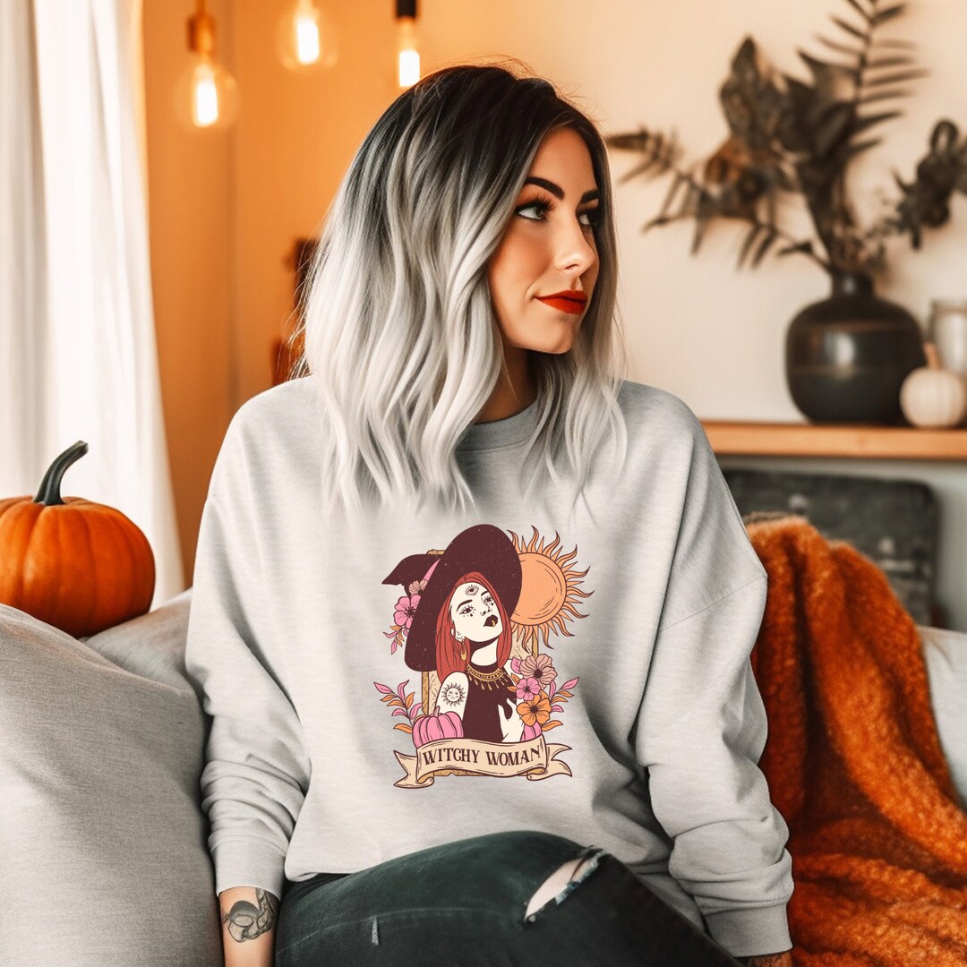 Witchy Woman Sweater/witch Sweater/witchcraft Sweater - Etsy