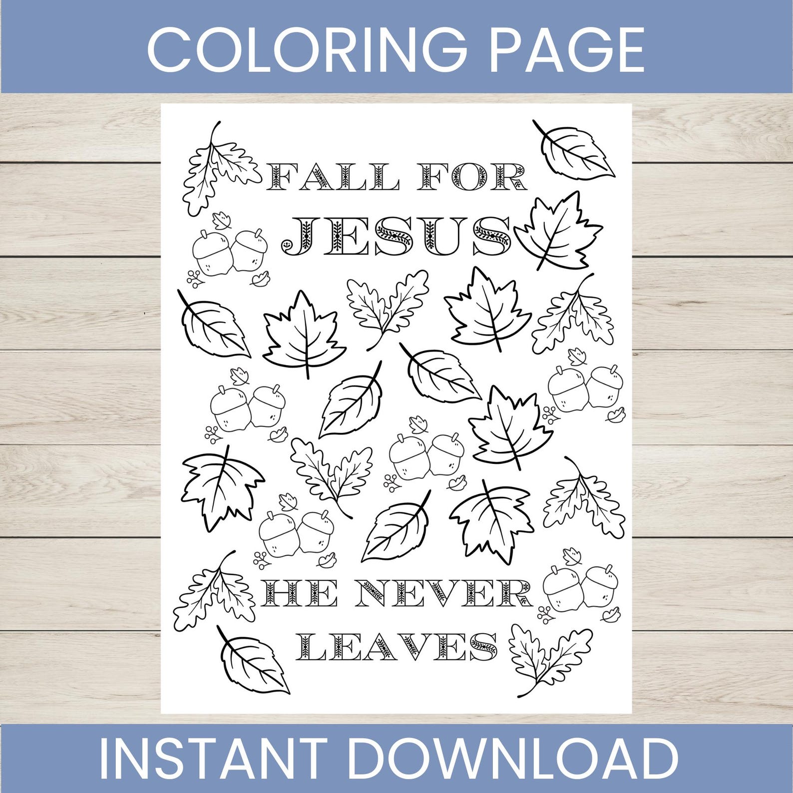 Fall for Jesus Coloring Sheet | Sunday School Activity | Christian Fall ...