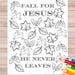 Fall for Jesus Coloring Sheet | Sunday School Activity | Christian Fall ...