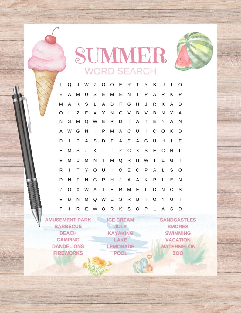 Summer Word Search | Printable Activity | Family Fun | Fun Summer Games ...