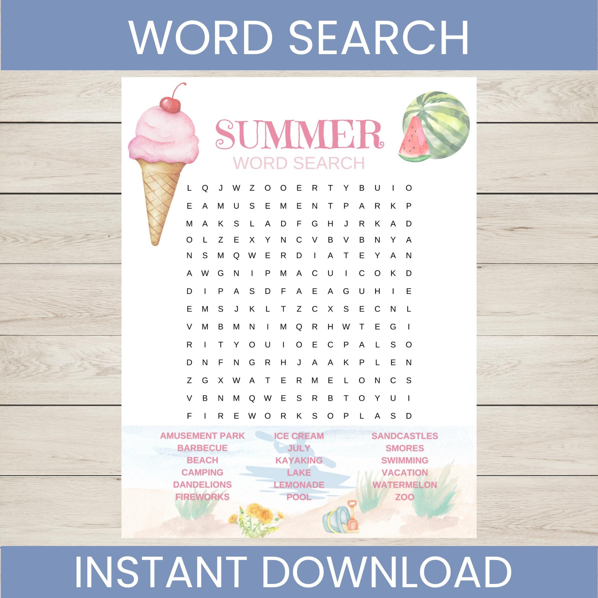 Summer Word Search | Printable Activity | Family Fun | Fun Summer Games ...