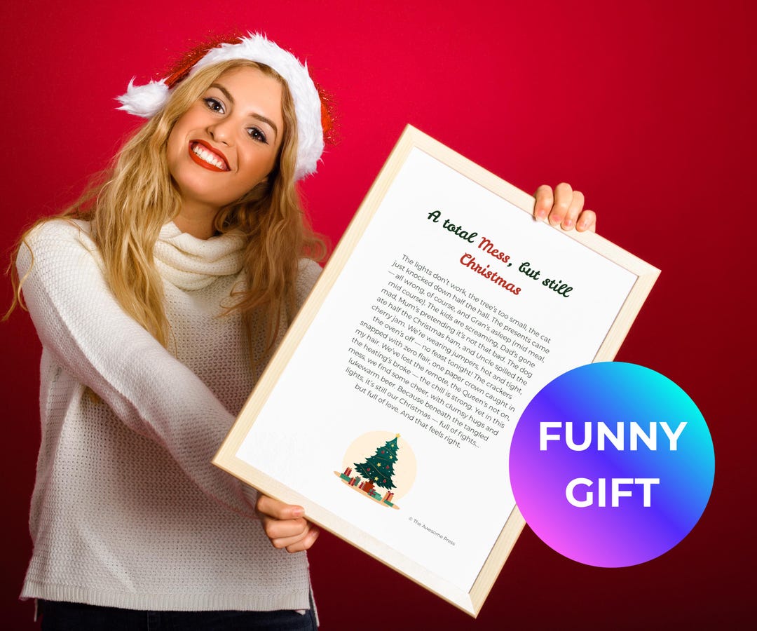 Funny Christmas Poem Print: Humorous Holiday Wall Art (digital Download ...