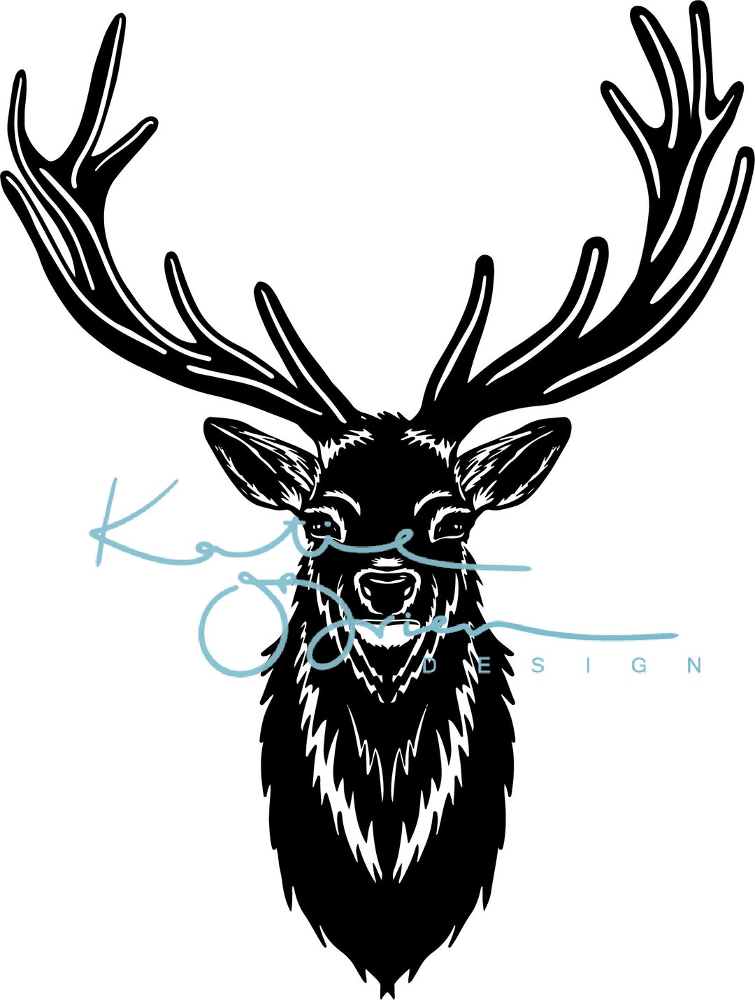 Elk Stag SVG DXF Digital File - Etsy Australia