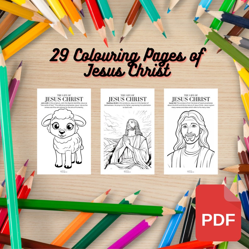 The Life of Jesus Christ Colouring Book 29 Images Digital Download - Etsy