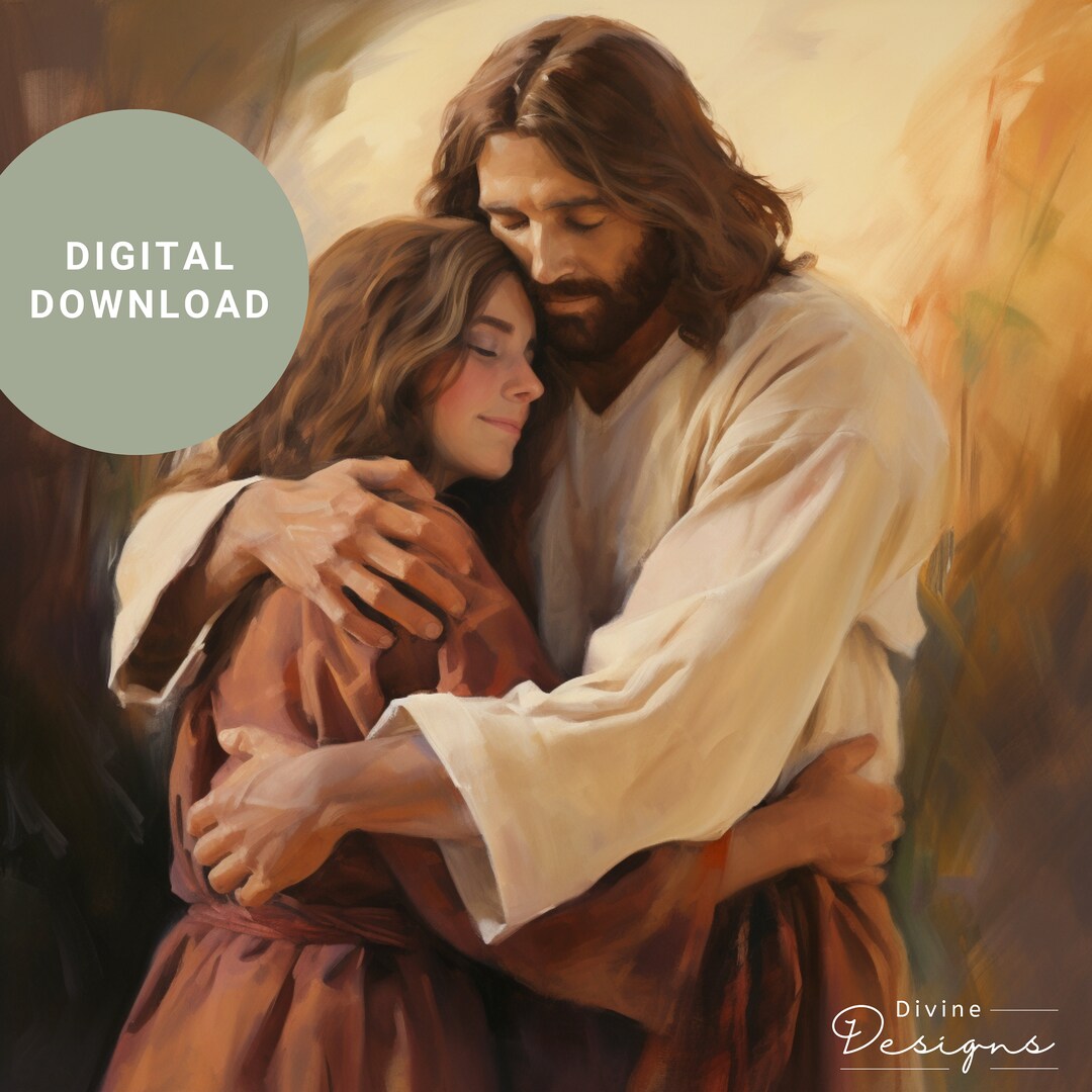 Jesus' Embrace: A Haven of Safety HD - Etsy