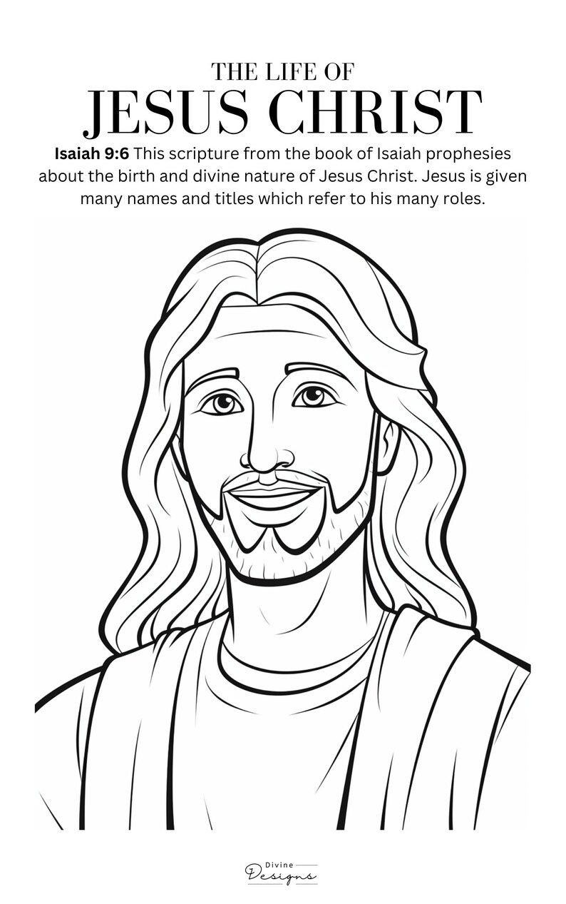 The Life of Jesus Christ Colouring Book (29 Images) - Digital Download ...