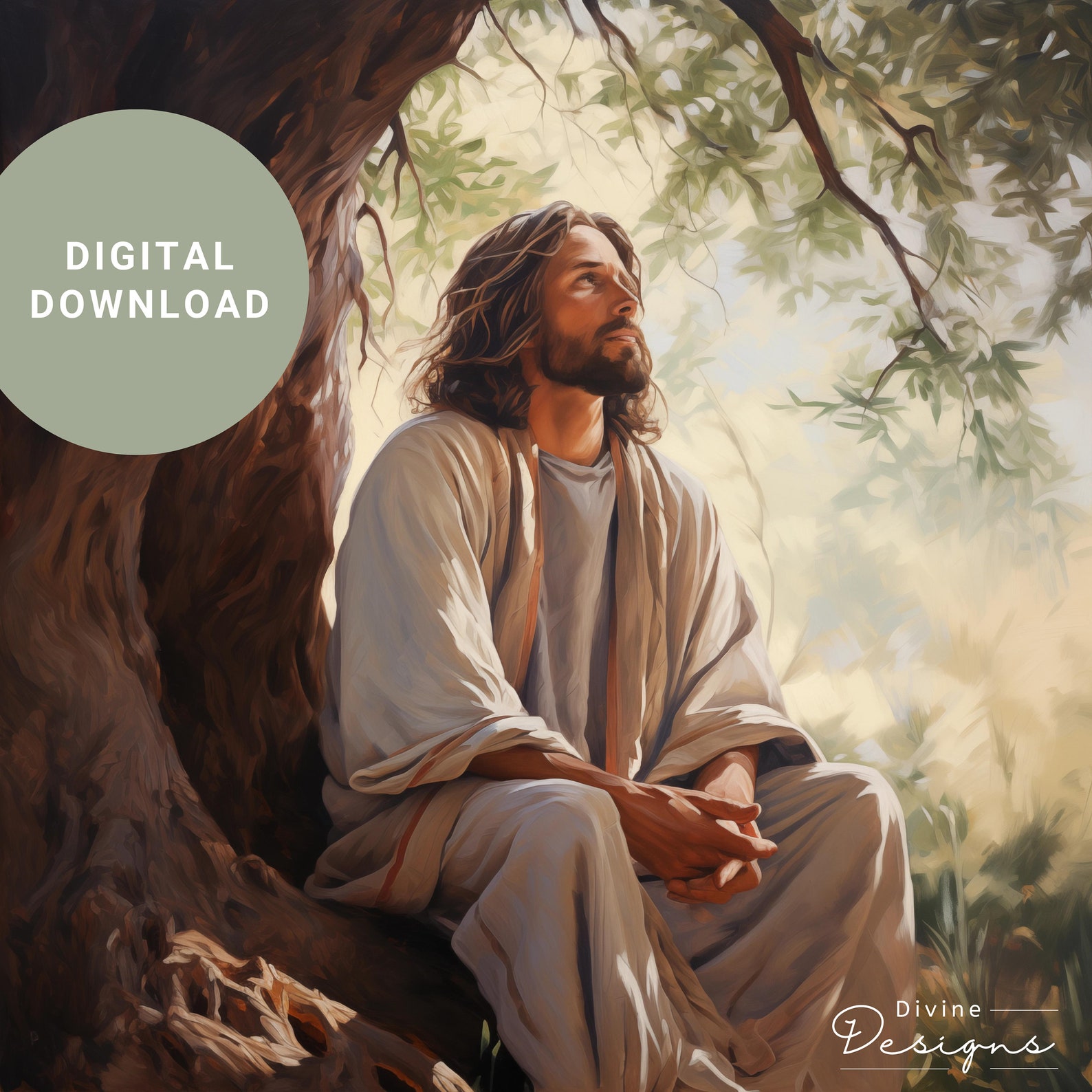 Jesus in Humble Prayer HD - Etsy