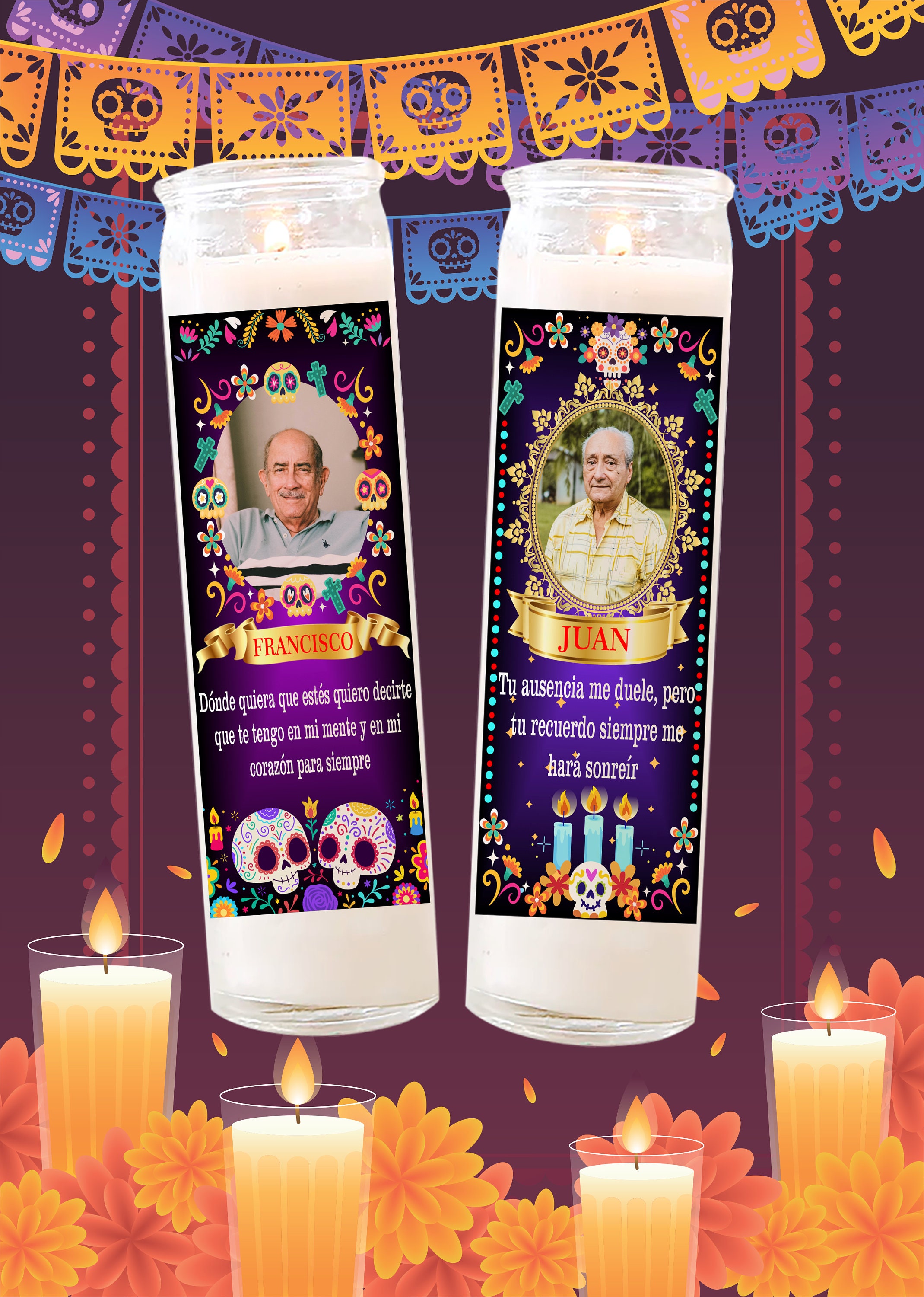 Labels for Day of the Dead Candles - Etsy