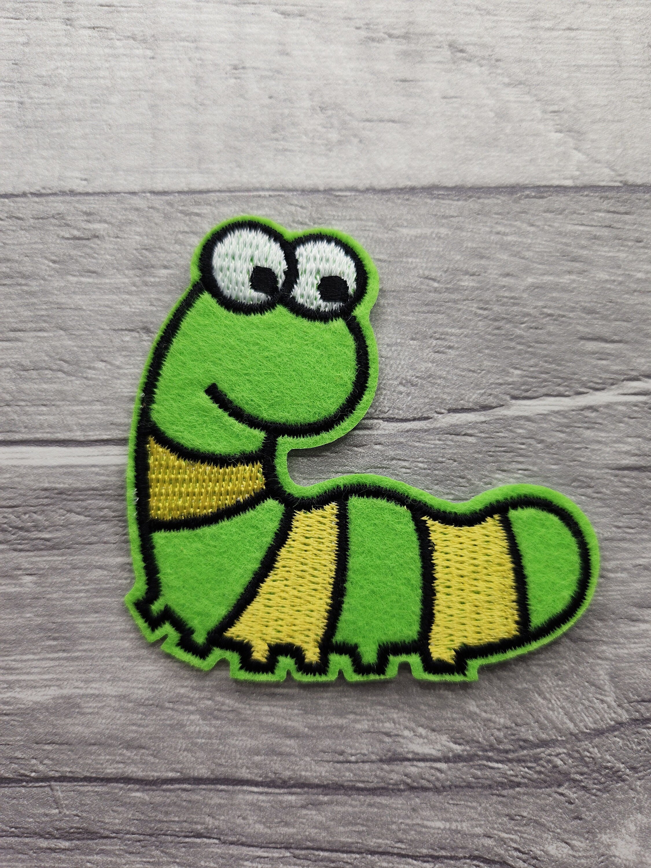 Worm/caterpillar Iron on Embroidery Patches Sew on Patch - Etsy