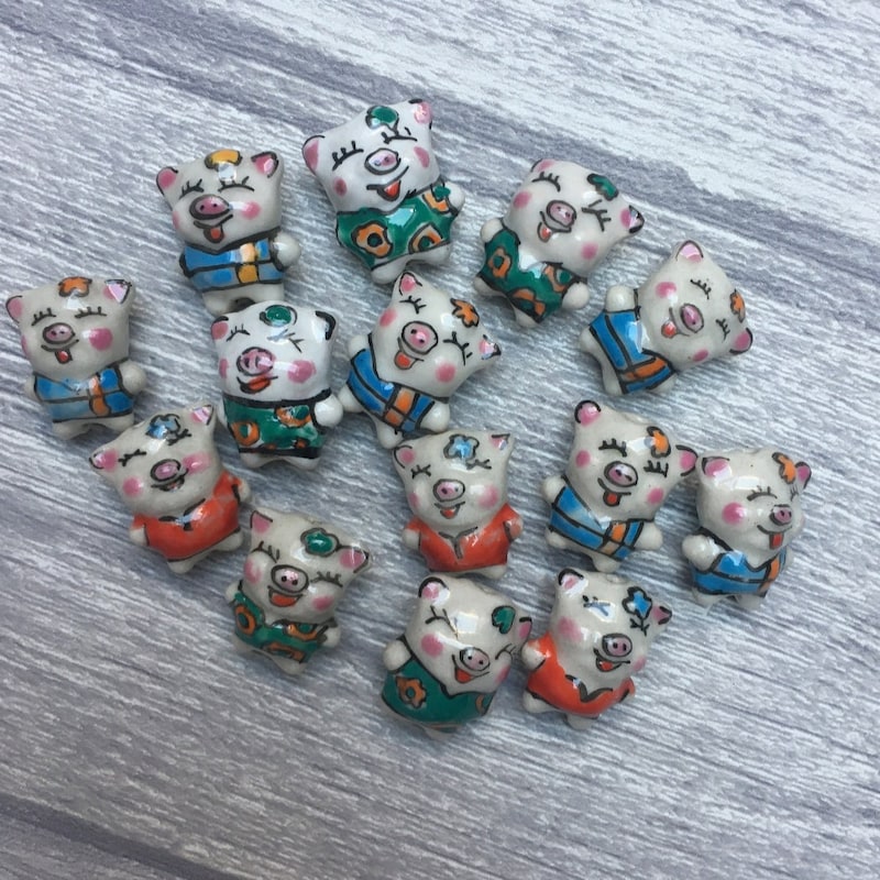 Porcelain Pig - Etsy