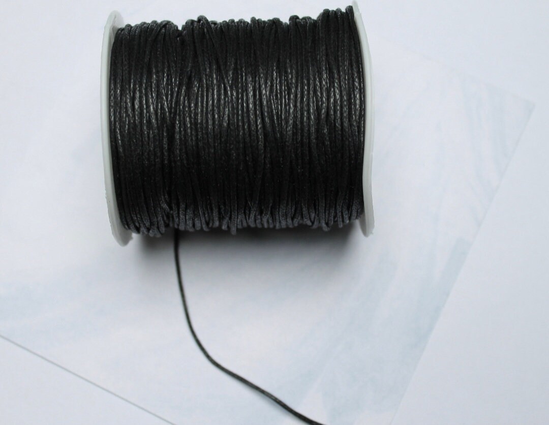Black Cotton Thread Cord, 10 Metres, Jewelry Macrame String (1.5mm, 2mm ...
