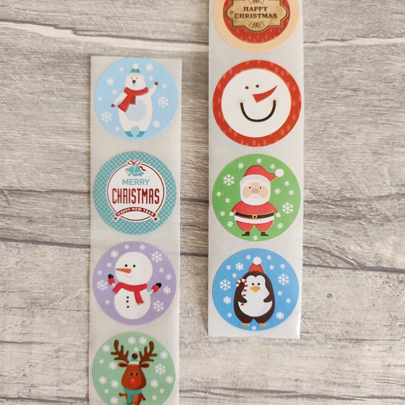 Santa Stickers - Etsy