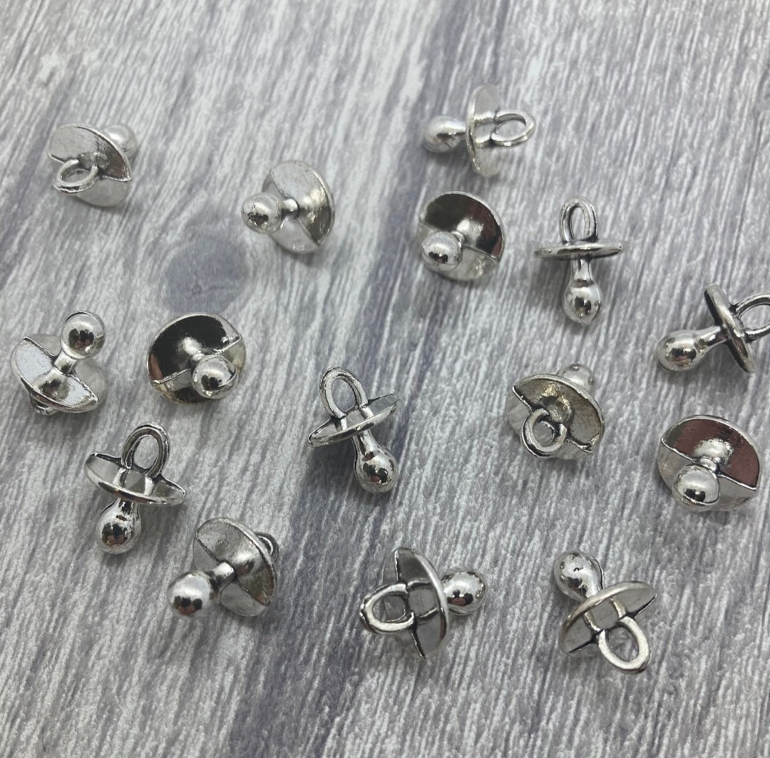 Dummy Charms, Pacifier Charms, Baby Shower Charms, Tibetan Style ...