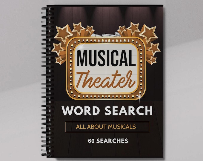 Musical Theater Word Search: Musicals Gift for Music Theatre Fans - Etsy