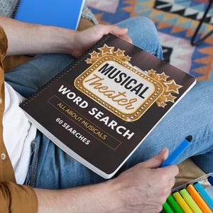 Musical Theater Word Search: Musicals Gift for Music Theatre Fans - Etsy