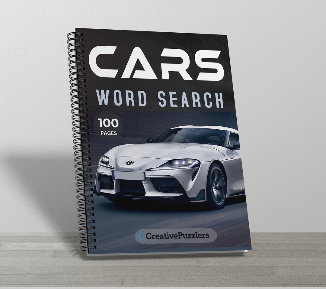 Cars Word Search: Car Themed Puzzle Book - Etsy