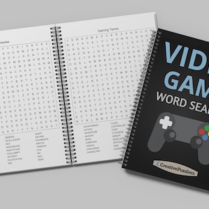 Video Game Word Search: 50 Pages Gaming Gift for Gamers - Etsy