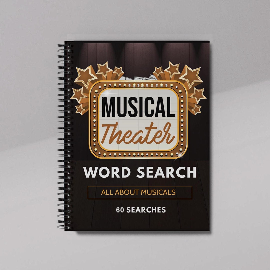 Musical Theater Word Search: Musicals Gift for Music Theatre Fans - Etsy
