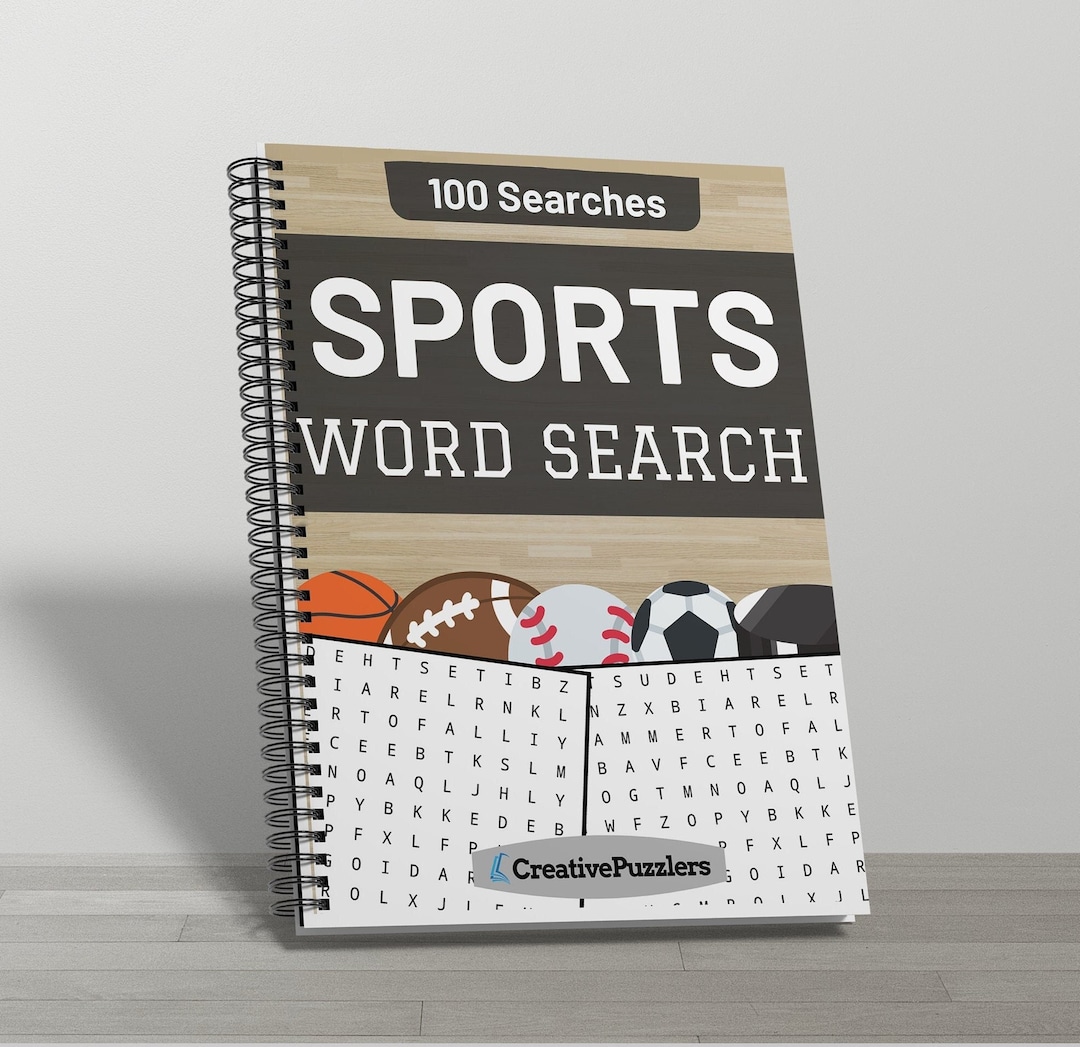 Sports Word Search: 100 Sports Themed Word Search Puzzles - Etsy