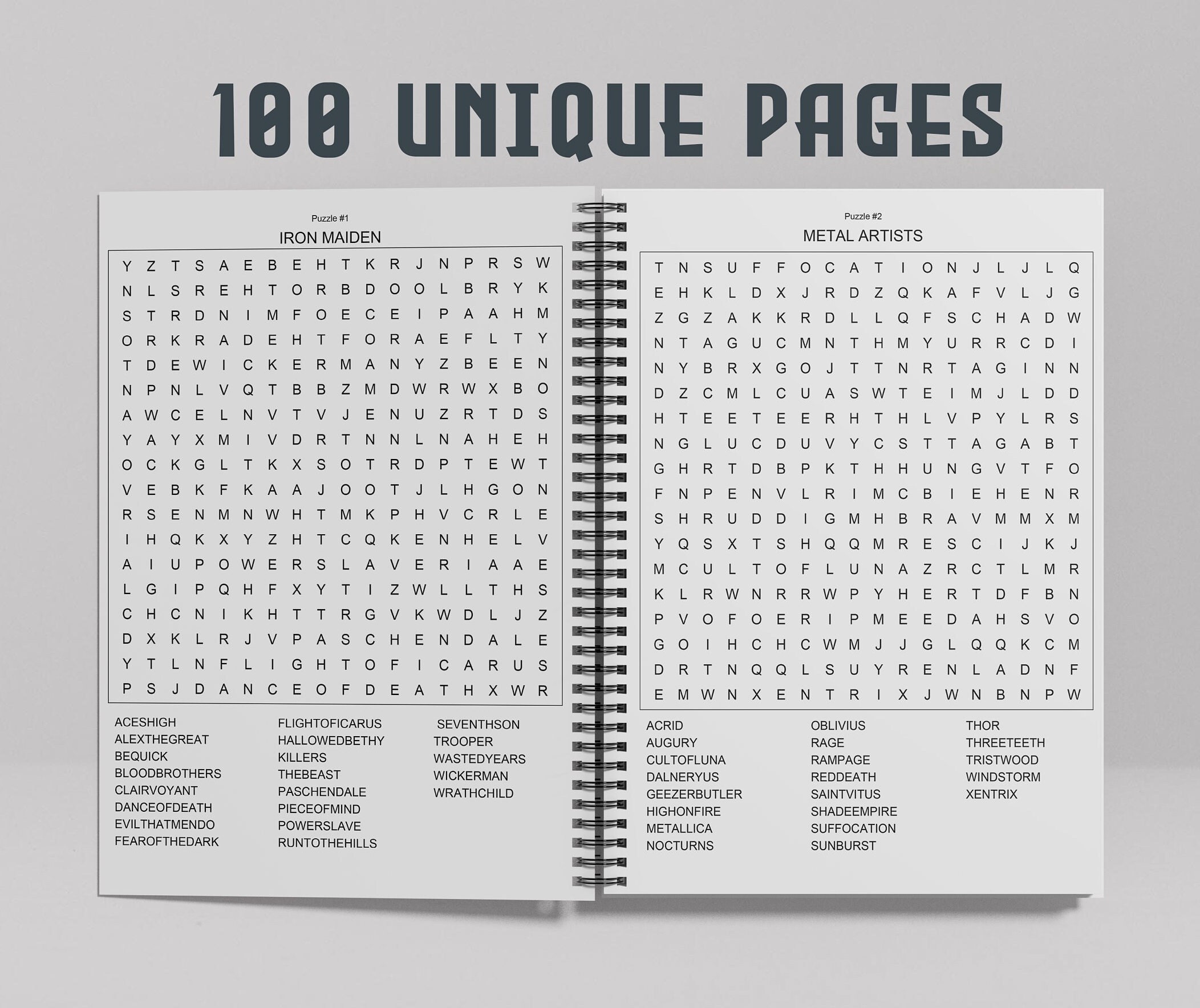 Heavy Metal Word Search: Word Searches for Metal Fans - Etsy