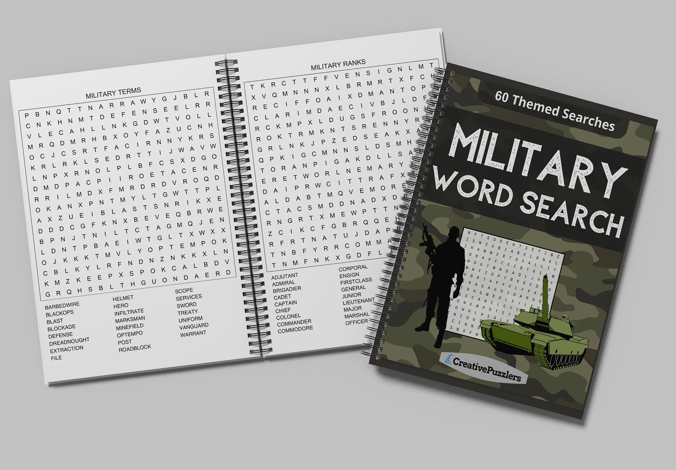 Military Word Search: 60 Pages Military Army Gift Book - Etsy
