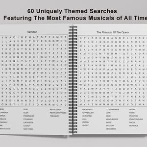 Musical Theater Word Search: Musicals Gift for Music Theatre Fans - Etsy