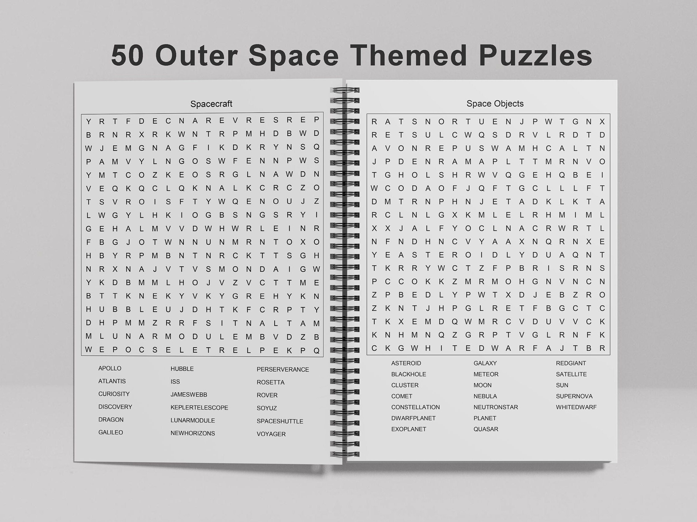 Outer Space Word Search: Outer Space Gift Book Astronomy - Etsy