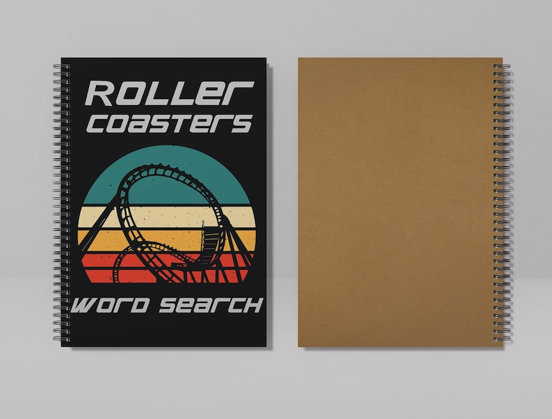 Roller Coasters Word Search: Roller Coaster Gifts for Coaster ...