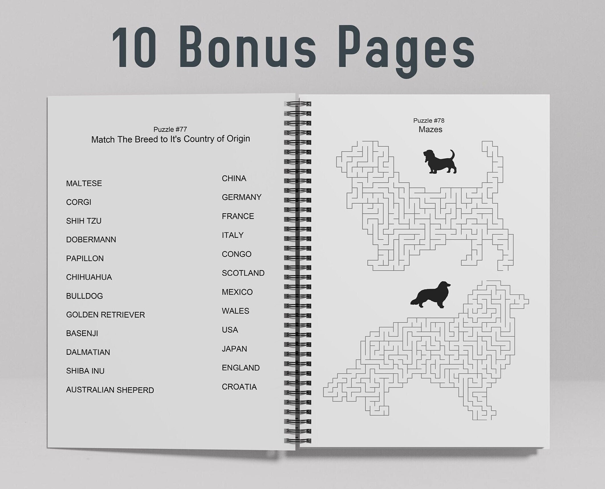 Dogs Word Search: Dog Themed Puzzle Book - Etsy