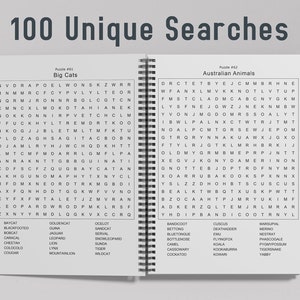 Animal Word Search Book: 100 Animal Themed Word Searches - Etsy