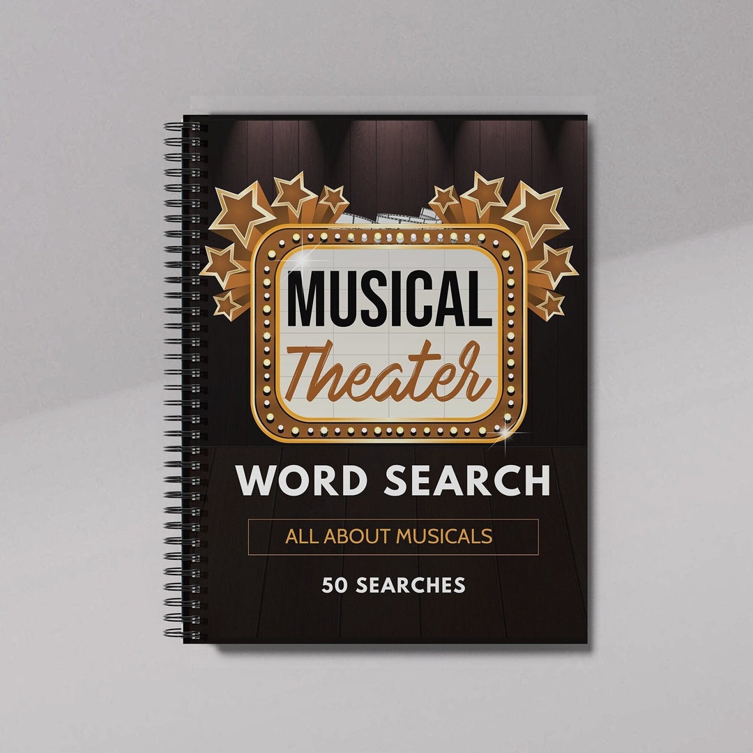 Musical Theater Word Search: Musicals Gift for Music Theatre Fans - Etsy