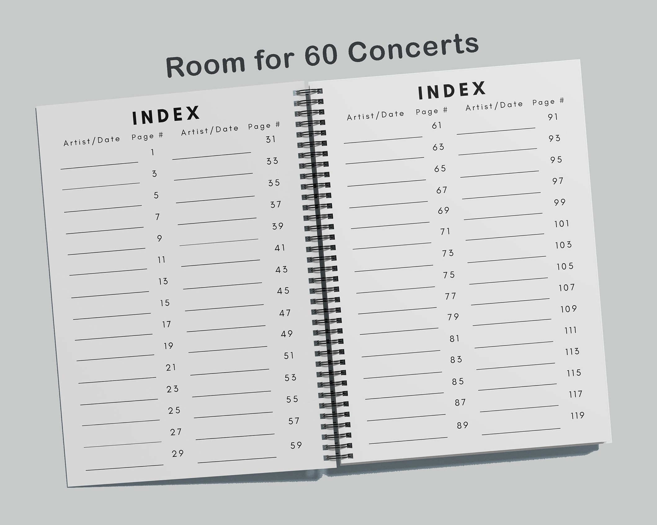 Concert Journal: Keepsake Book for Remembering Your Concerts - Etsy