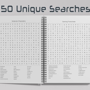 Video Game Word Search: 50 Pages Gaming Gift for Gamers - Etsy