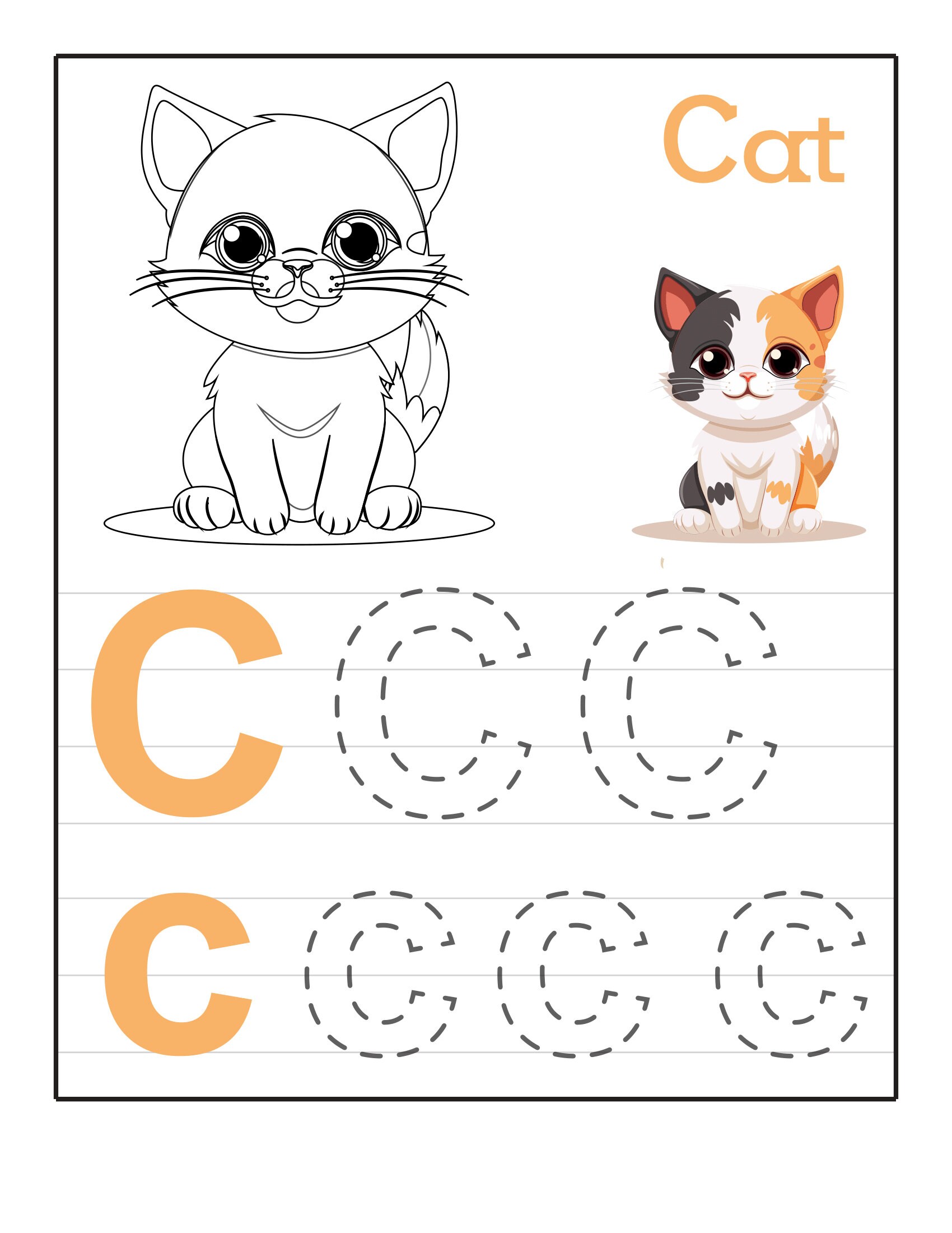 Alphabet Coloring and Tracing for Kids - Etsy